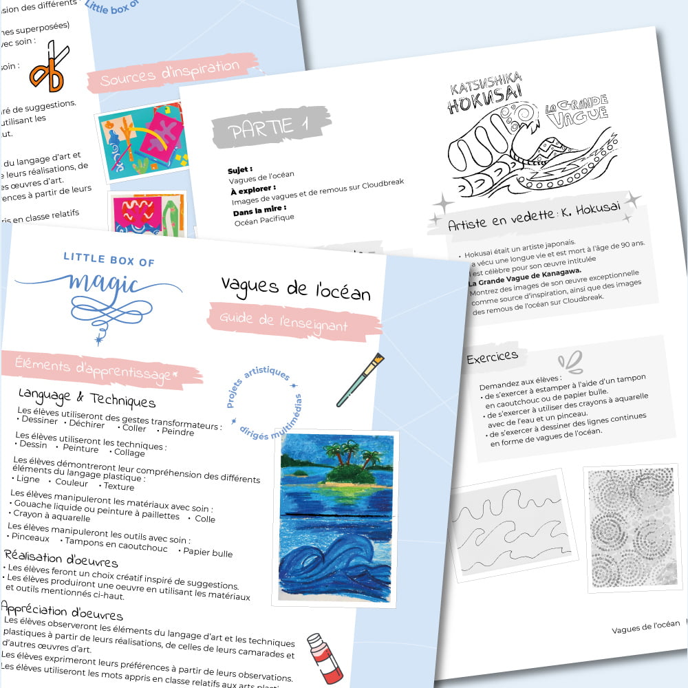Ocean Wave Art Project Pack (FR) – Little Box of Magic