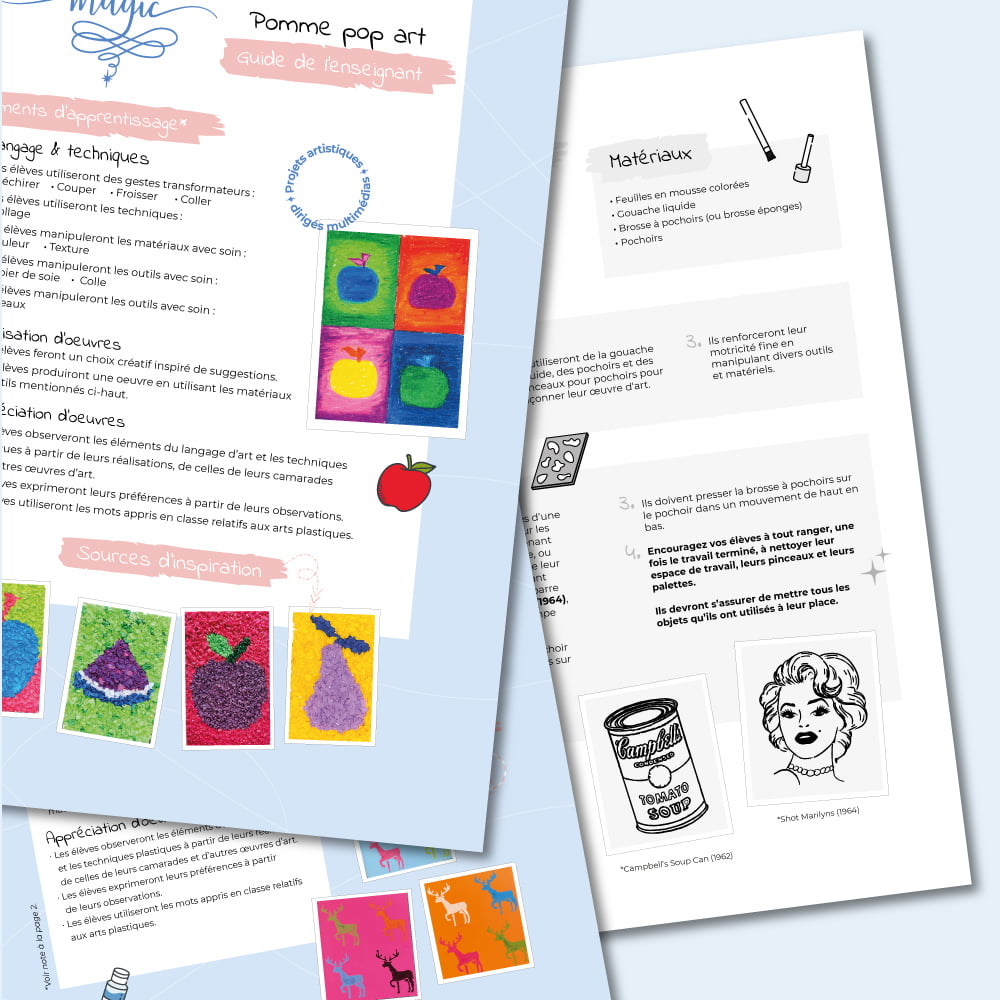 Pop Art Apple Classroom Pack (FR) – Little Box of Magic