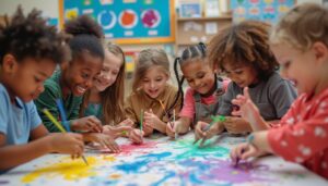 Colorful Valentine's Day Art Project for Kids: Romero Britto Pop Art Hearts