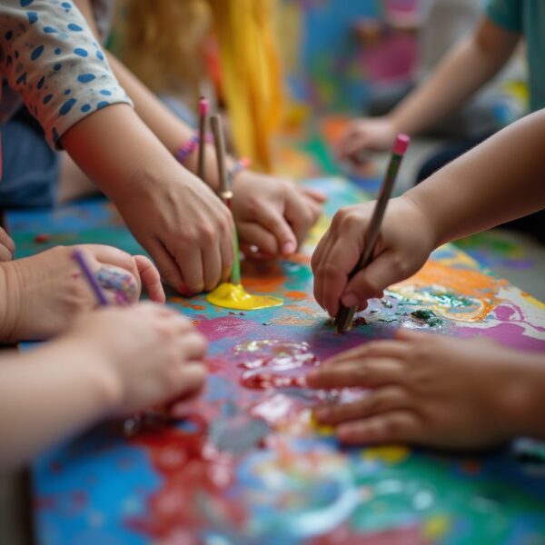Colorful Valentine's Day Art Project for Kids: Romero Britto Pop Art Hearts