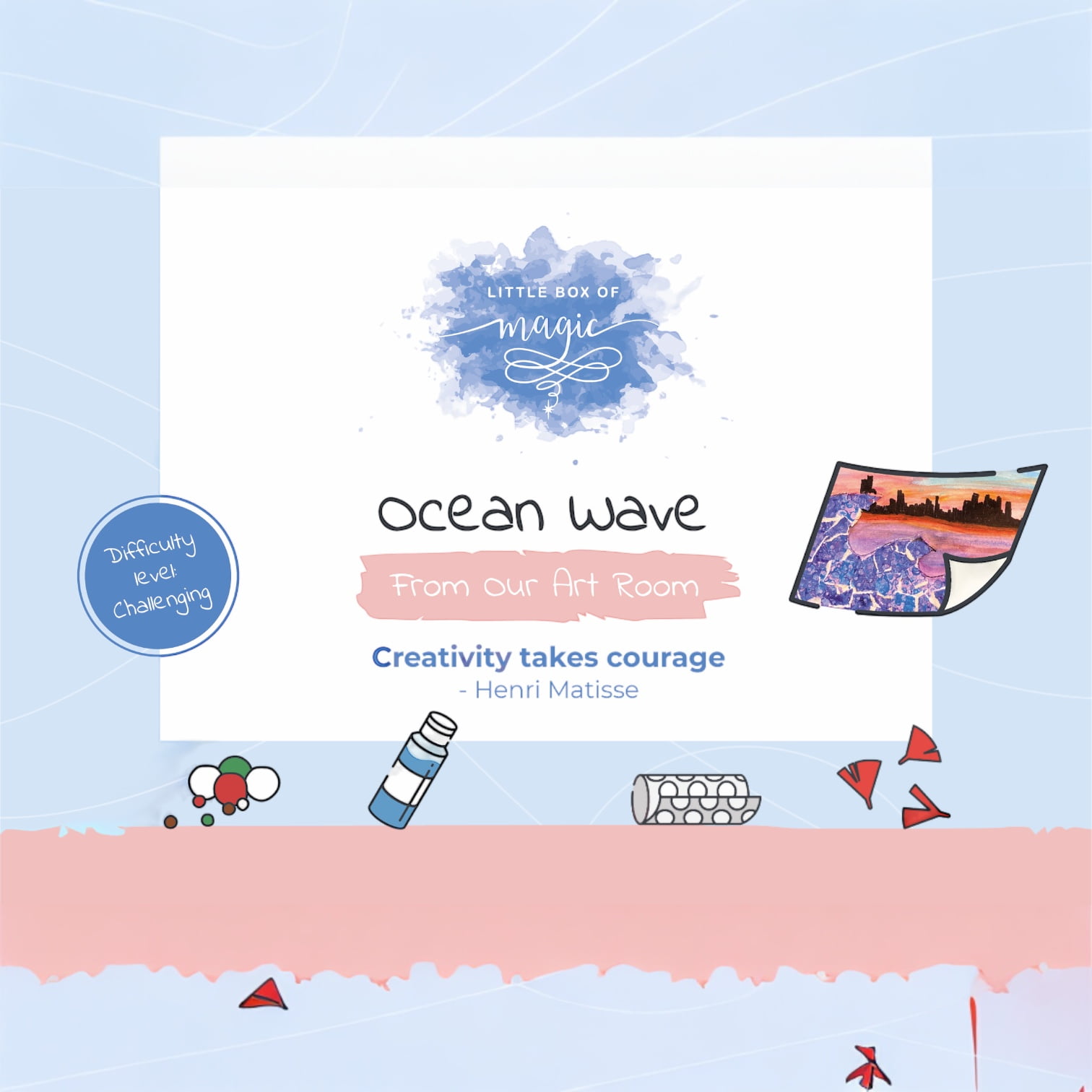 Ocean Wave Teacher Digital Art Project – Little Box of Magic